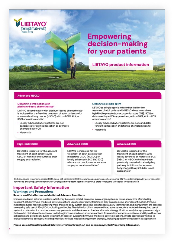 Resources for HCPs & Patients | LIBTAYO® (cemiplimab-rwlc)